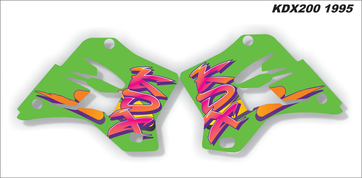 KDX200 1995 VMX SHROUD KIT OEM STYLE. – NDUB MOTOCROSS