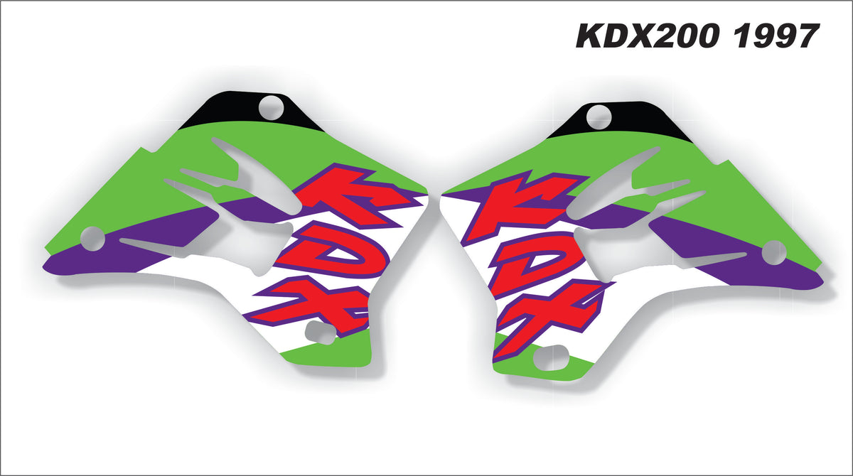 KDX200 1997 VMX SHROUD KIT OEM STYLE. – NDUB MOTOCROSS